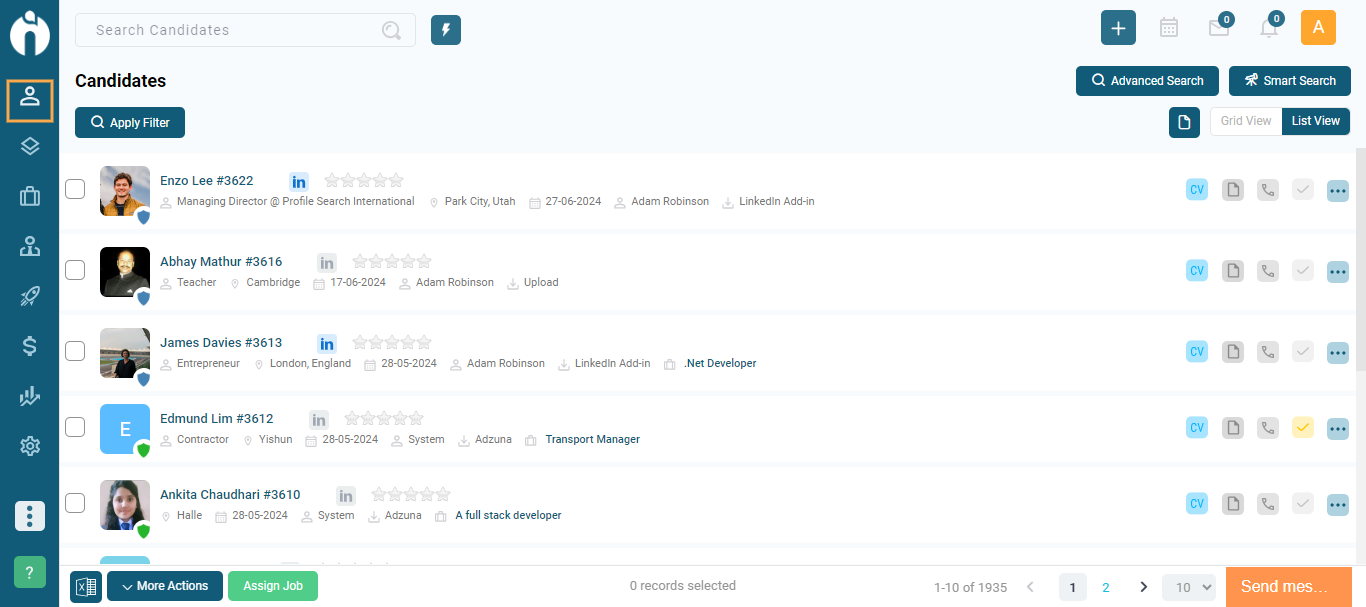 Add Candidate Manually