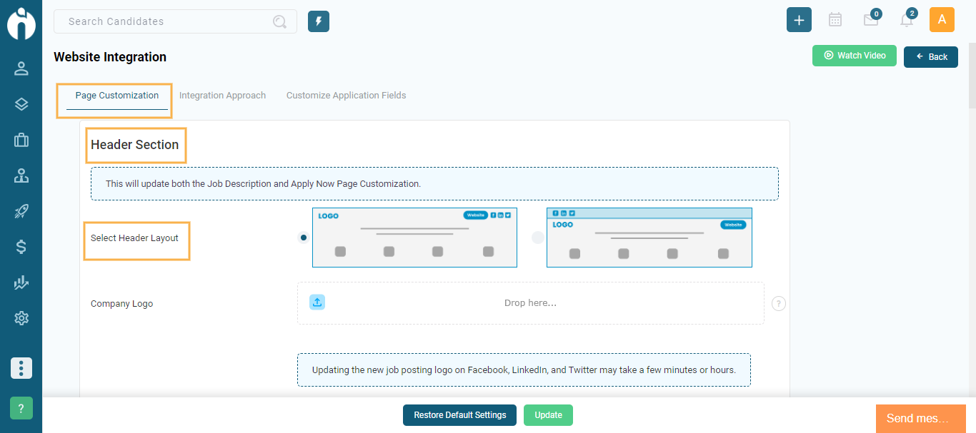 Website Integration