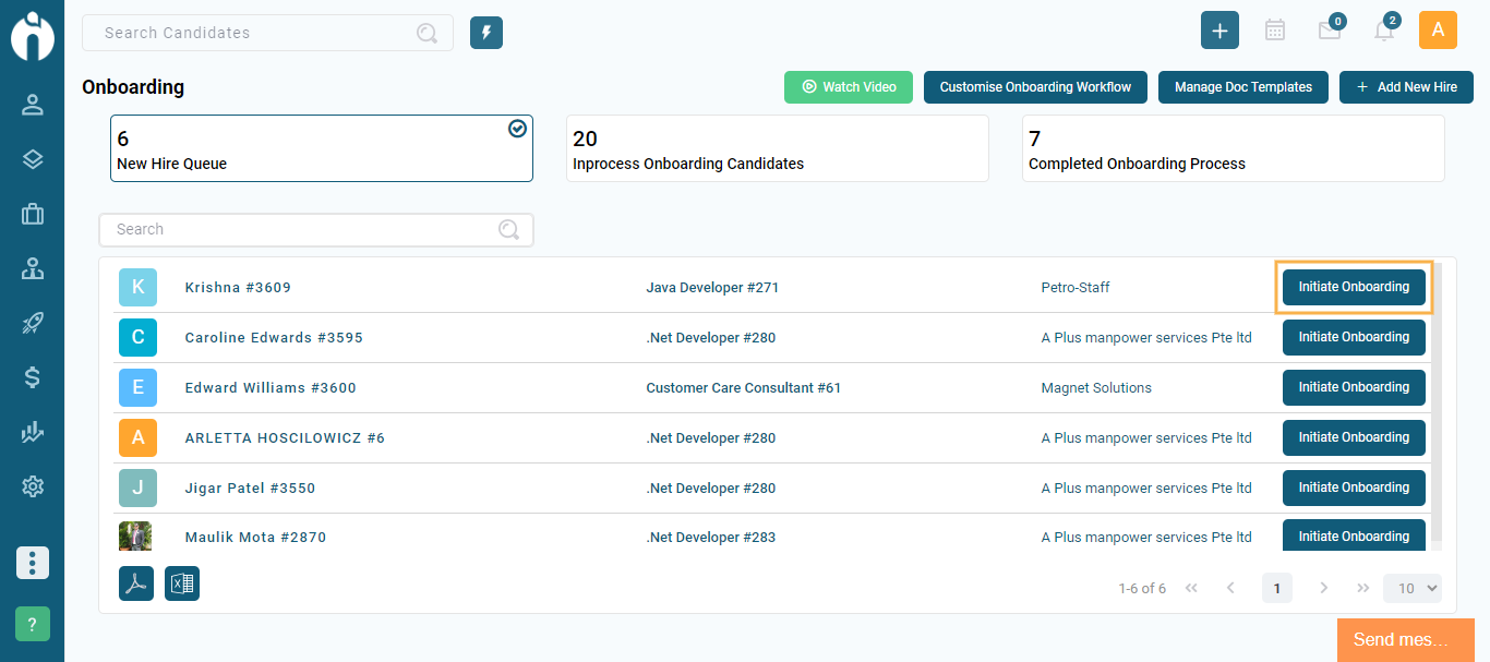 Onboarding Process
